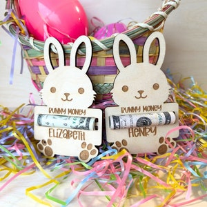 Easter Money Holder Personalized Easter Tag Bunny Money Easter Basket ...