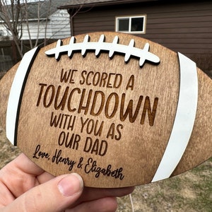 Football Dad Gift Custom Father's Day Sign Personalized Dad Gift From ...
