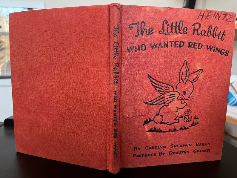 Vintage 1950s Children's Book "the Little Rabbit Who Wanted Red Wings ...
