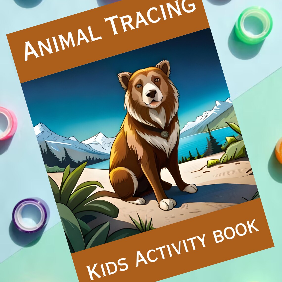 Animal Tracing Kids Activity Book Educational Workbook Fun Animal ...