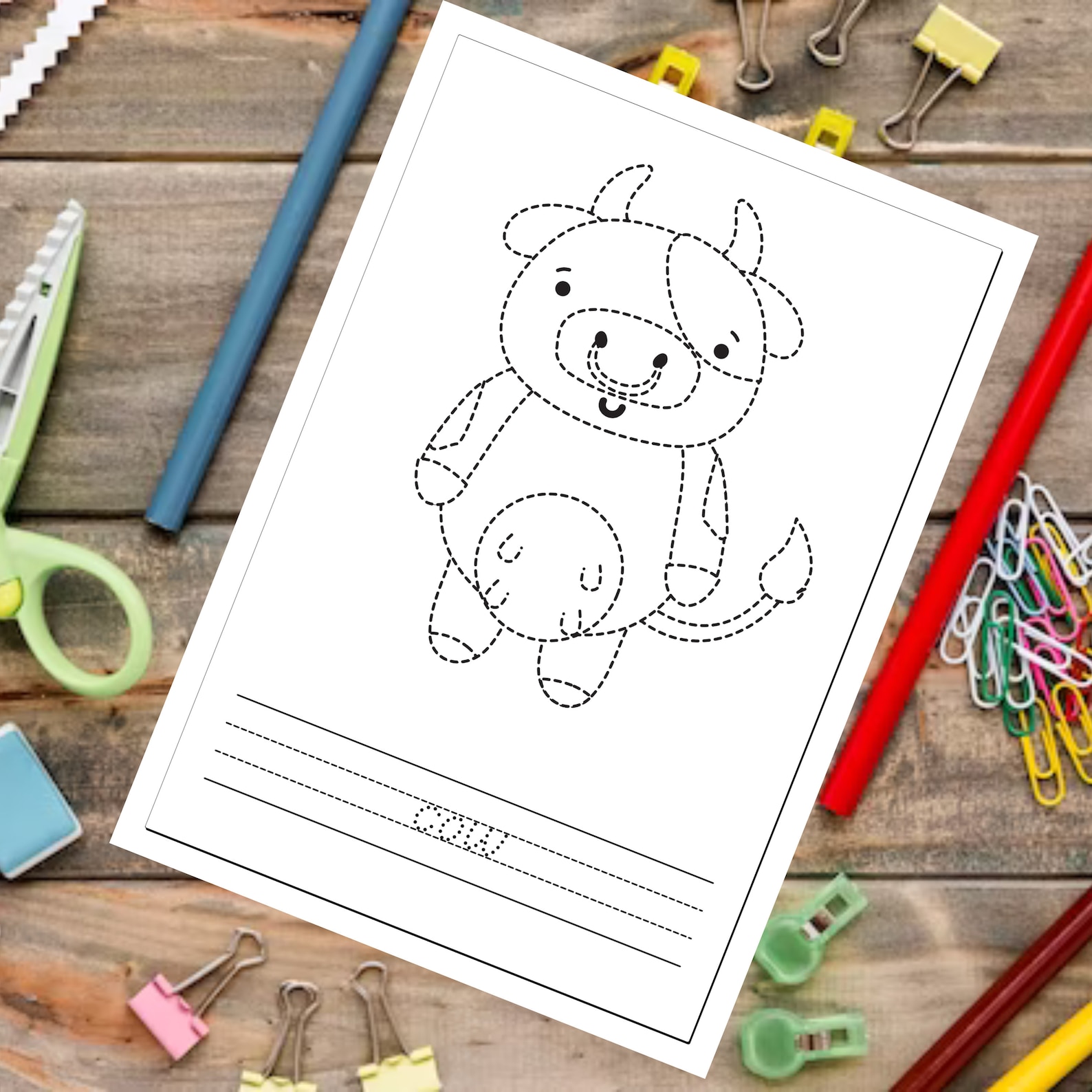 Animal Tracing Kids Activity Book Educational Workbook Fun Animal ...