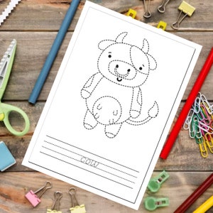 Animal Tracing Kids Activity Book | Educational Workbook | Fun Animal ...