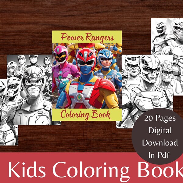 Power Ranger Coloring Pages - Etsy