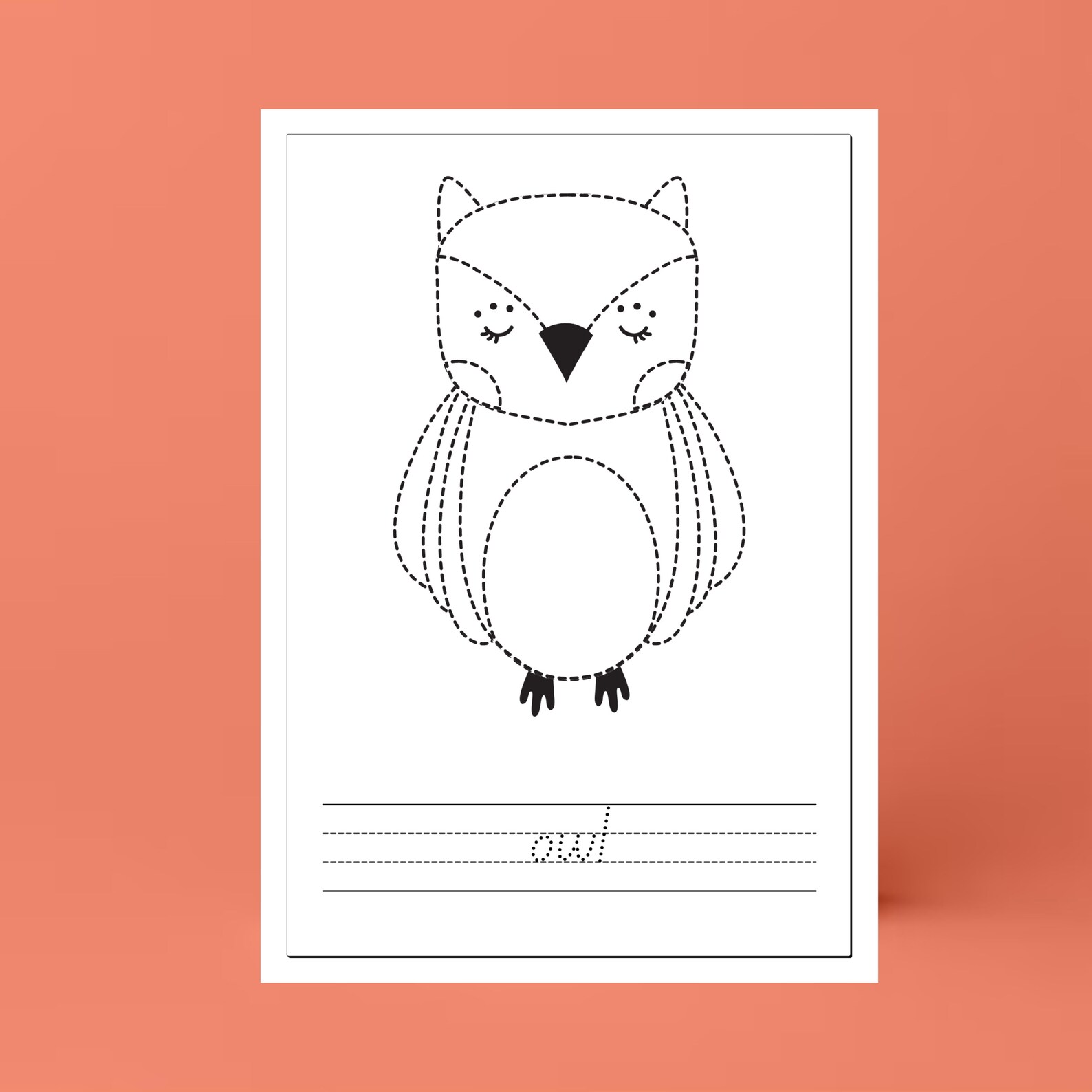 Animal Tracing Kids Activity Book Educational Workbook Fun Animal ...