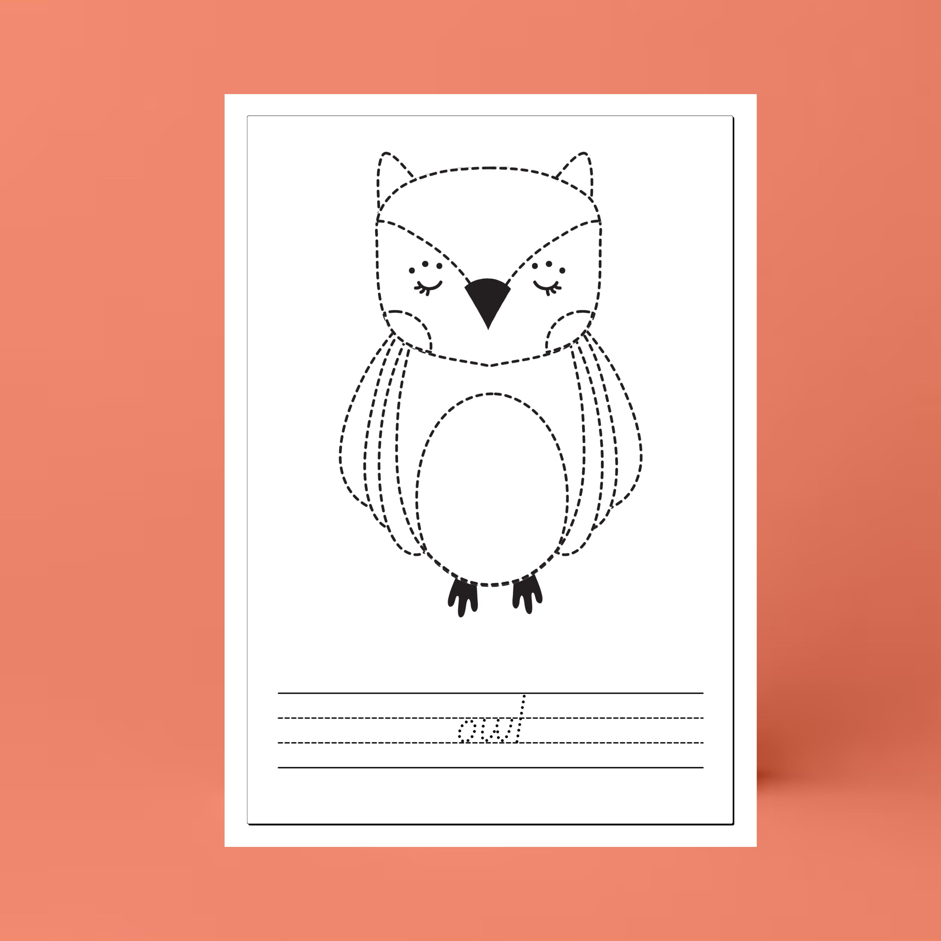 Animal Tracing Kids Activity Book Educational Workbook Fun Animal ...