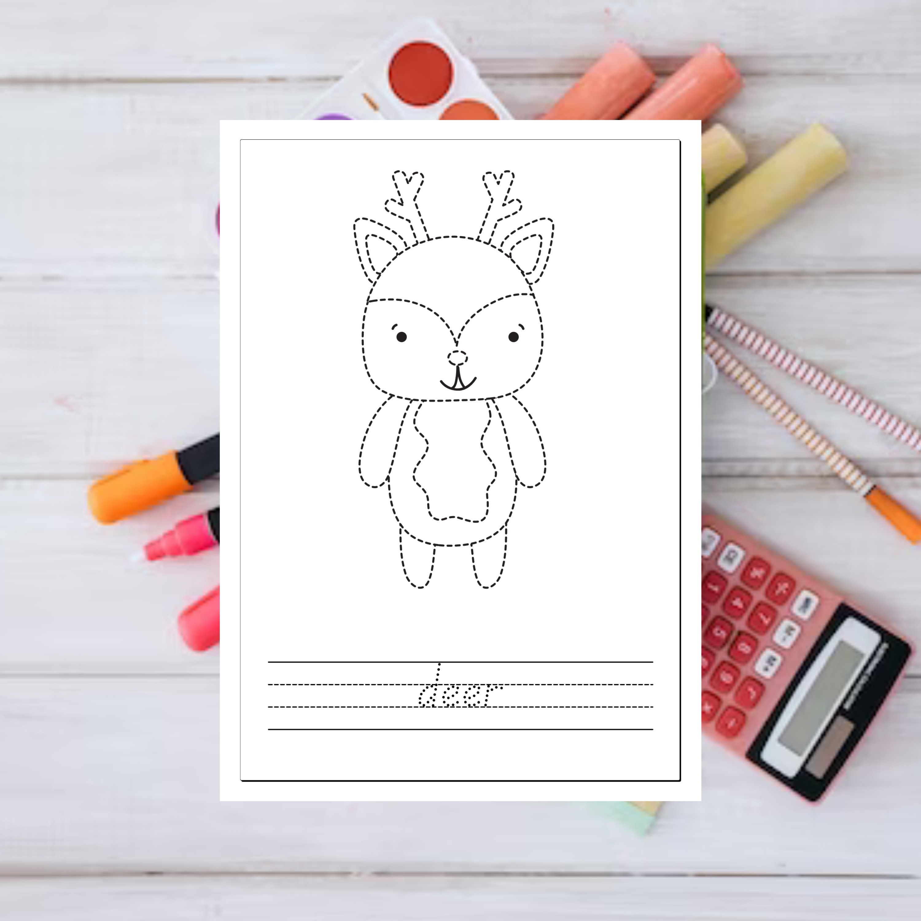 Animal Tracing Kids Activity Book Educational Workbook Fun Animal ...