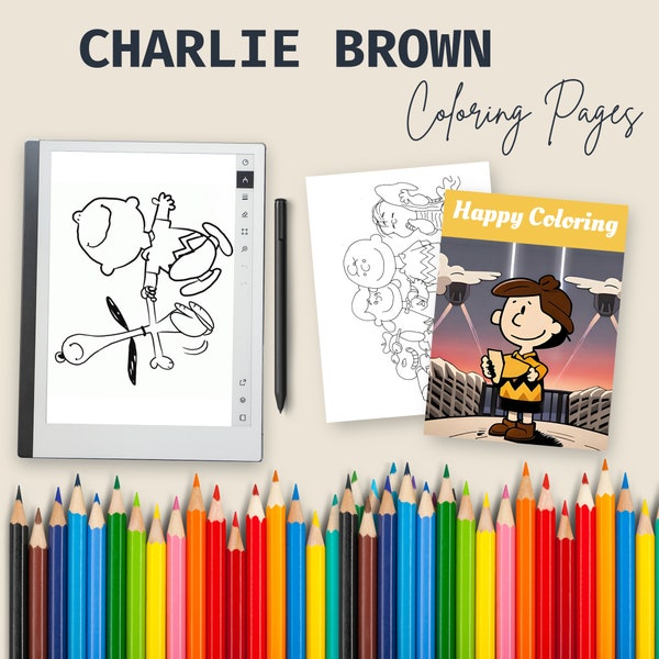 Charlie Brown Coloring Pages - Etsy