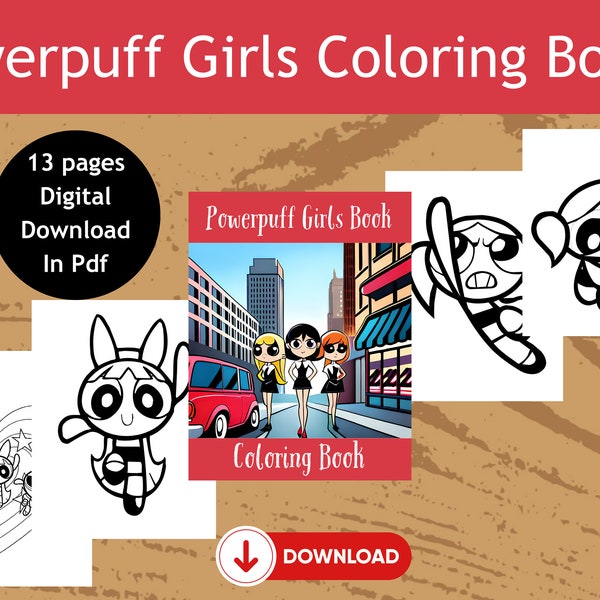 Powerpuff Girls Coloring Page - Etsy