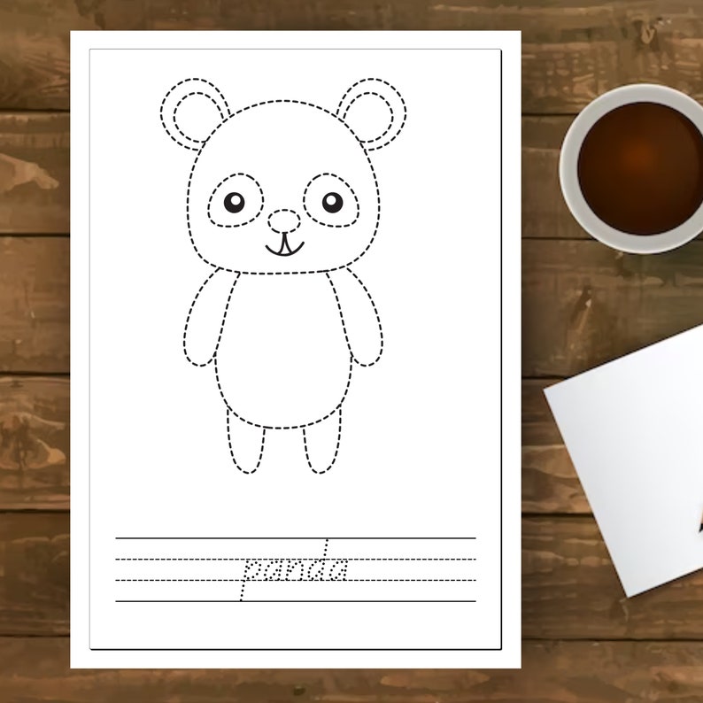 Animal Tracing Kids Activity Book Educational Workbook Fun Animal ...