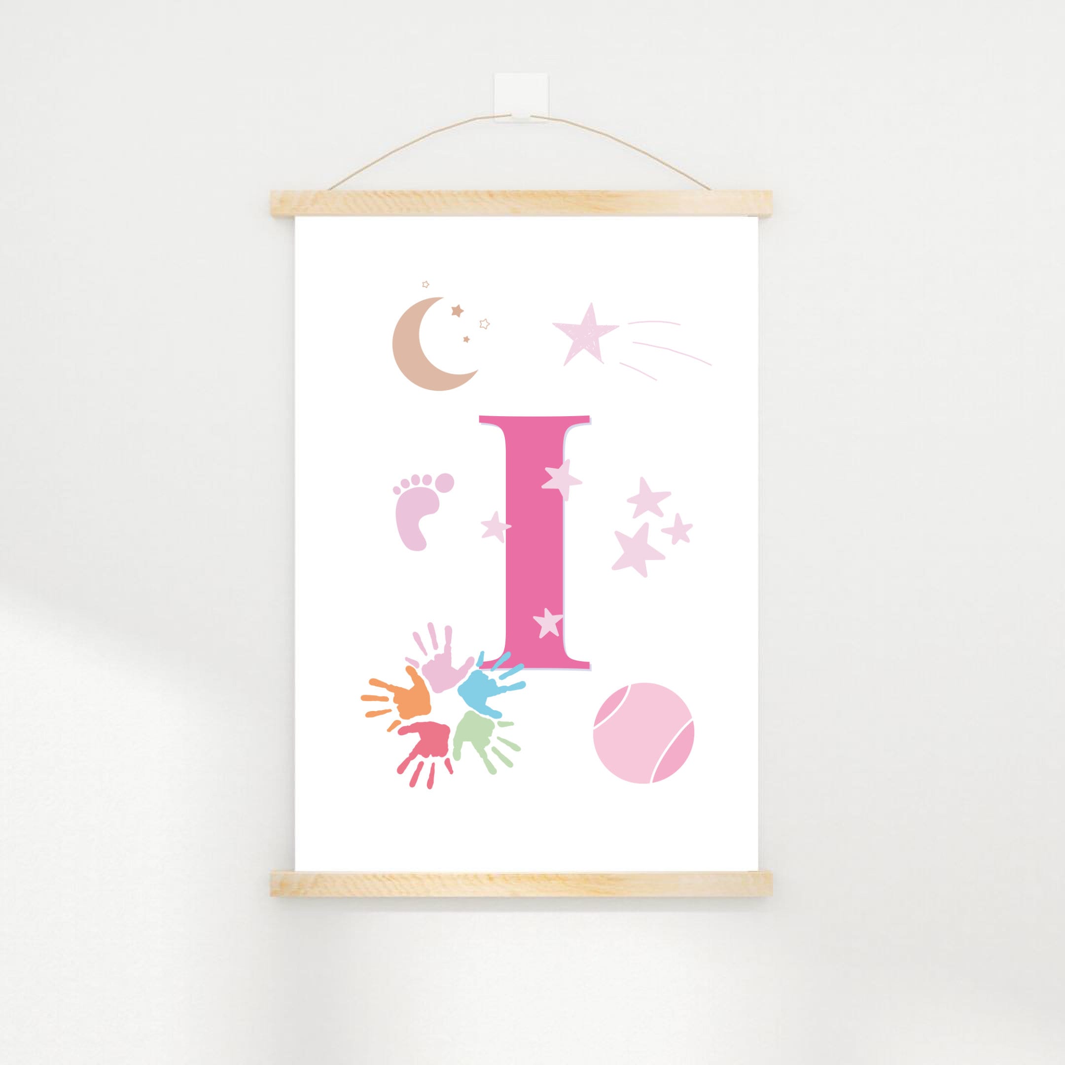 Letra imprimible, signo de letra, letra I, arte de pared, cartel de ...