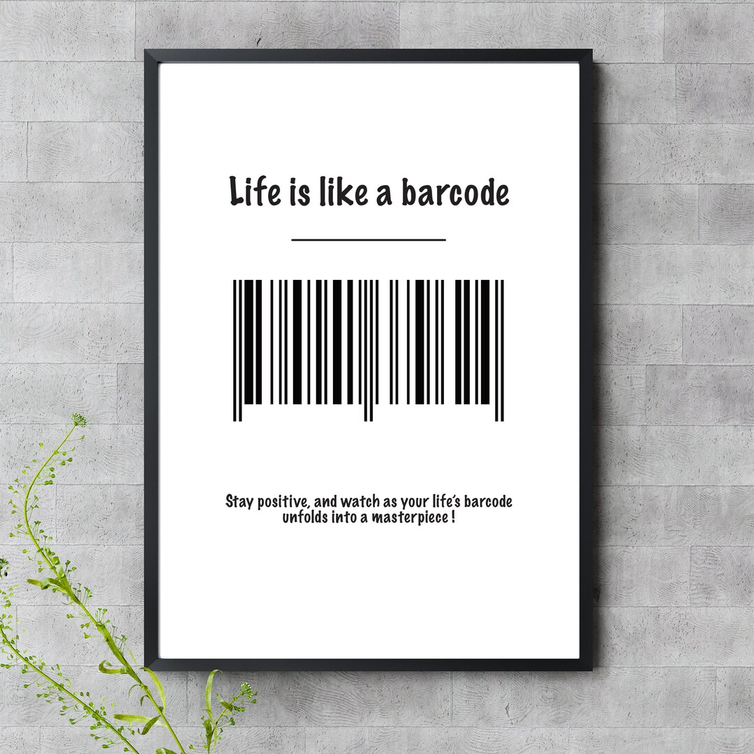 Barcode Wall Art, Unique and Modern Home Décor, This Charming Print is ...