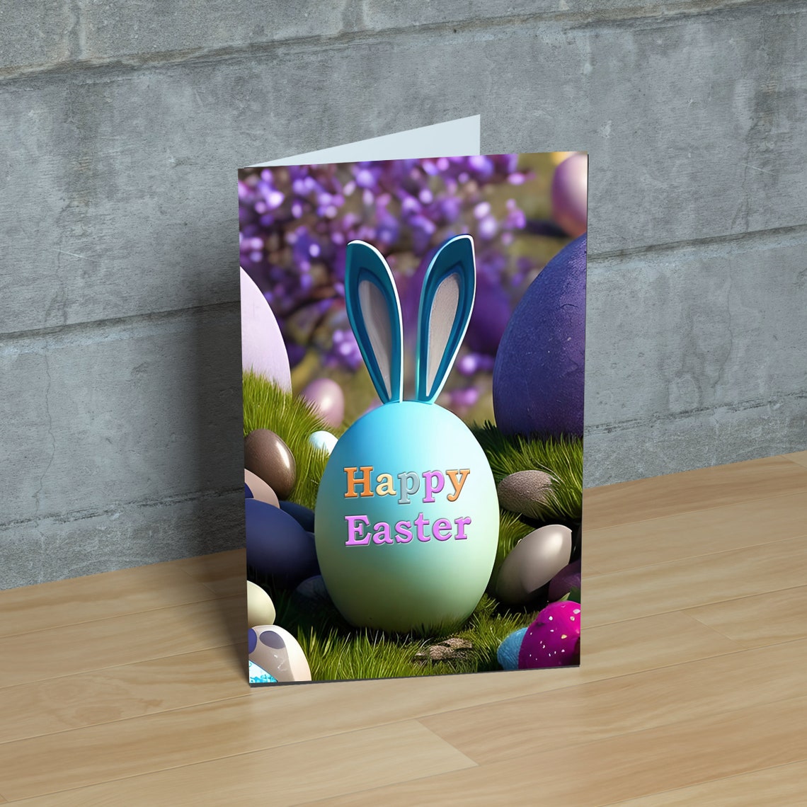 Printable Easter, Bunny Greeting Card, Cute Bunny Card, Rabbit Kids ...
