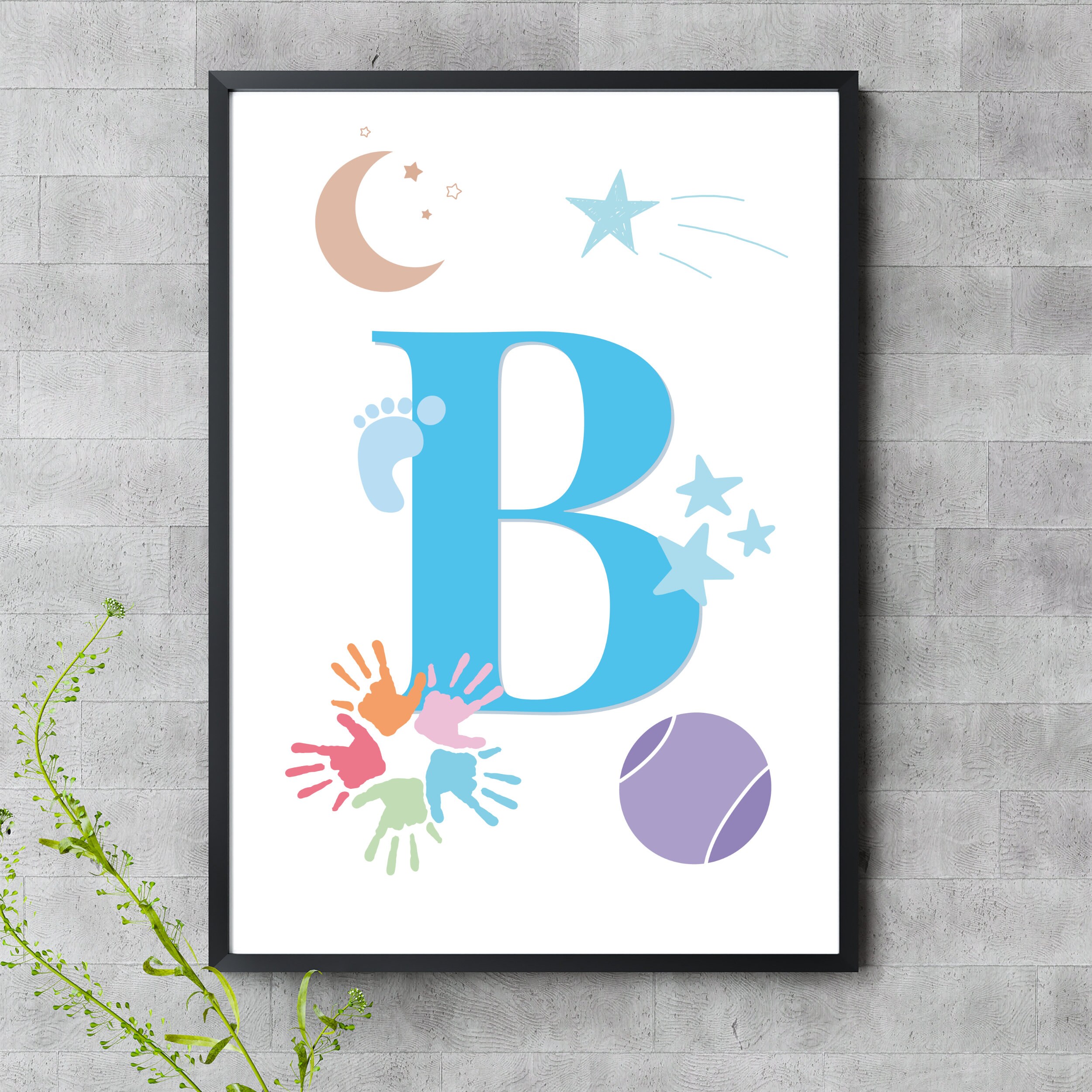 Printable Letter, Letter Sign, Letter B, BABY BOY GIFT, Letters Poster ...