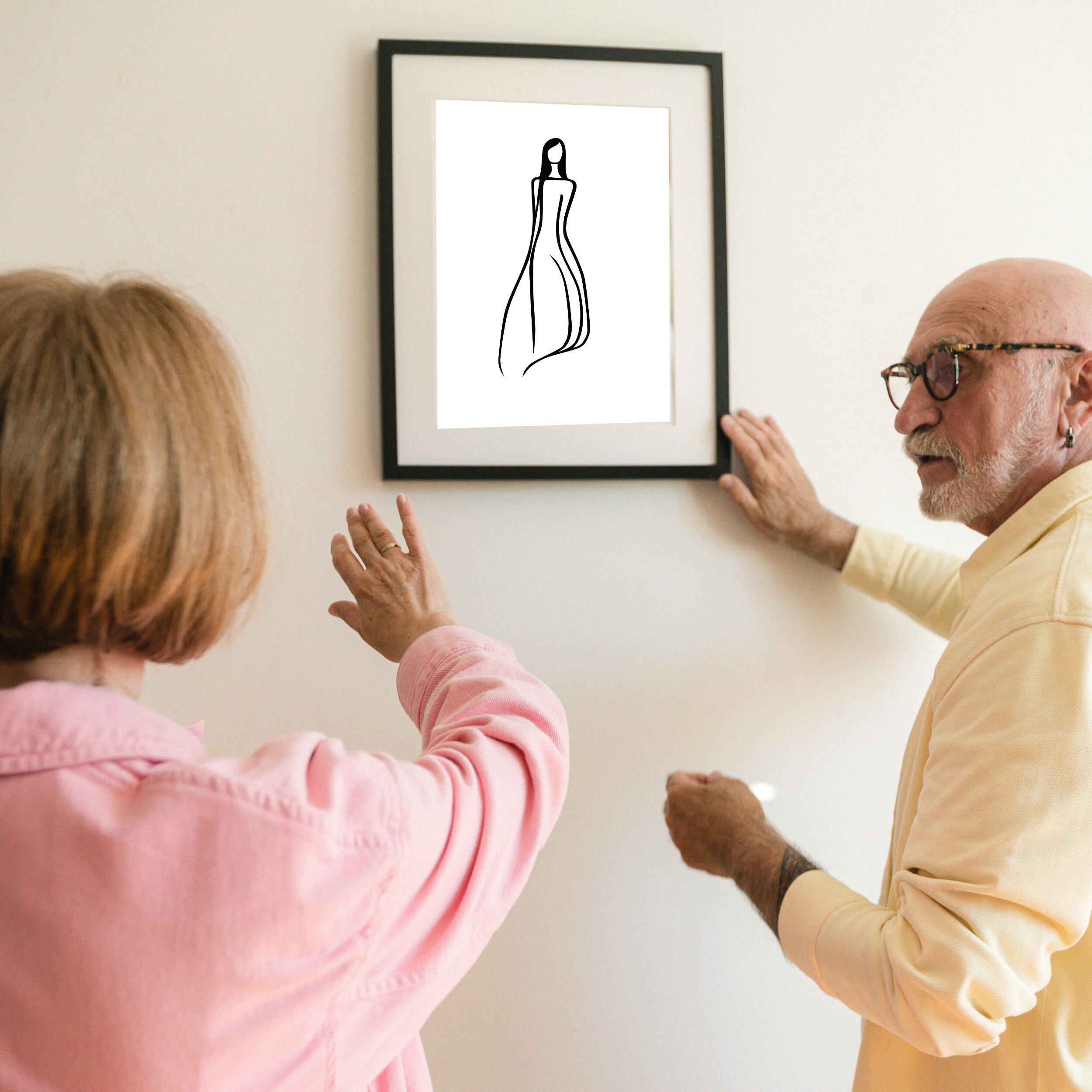 Beautiful Young Girl Line Art, Digital Download, Printable Art ...