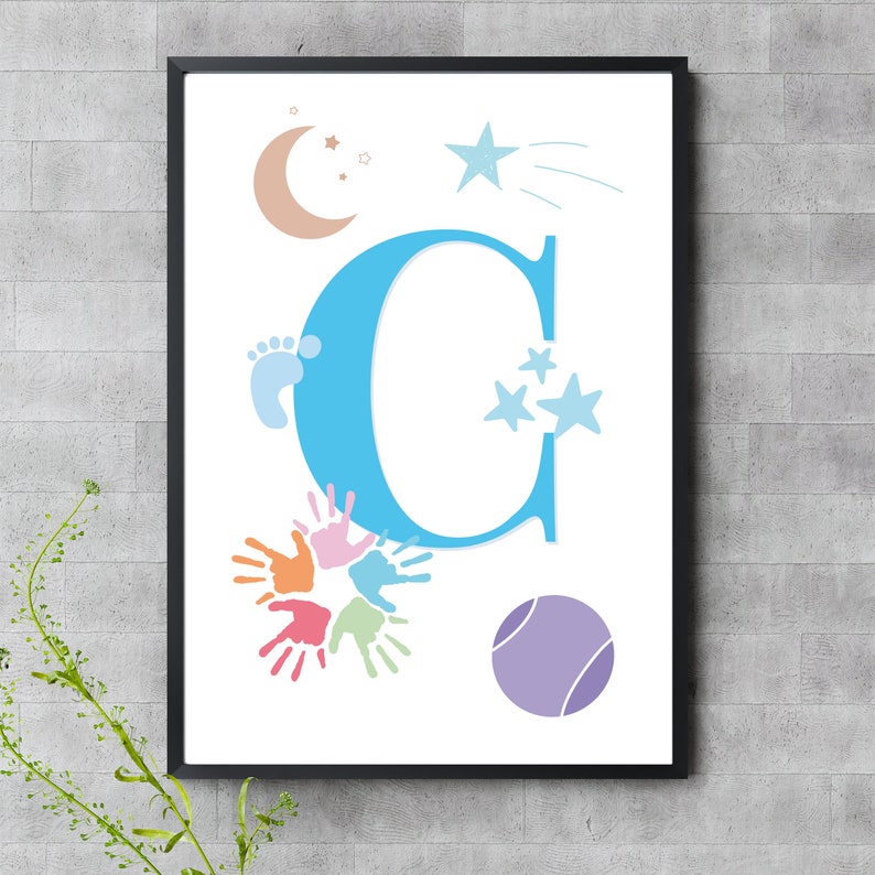 Printable Letter, Letter Sign, Letter C, BABY BOY GIFT, Letters Poster ...