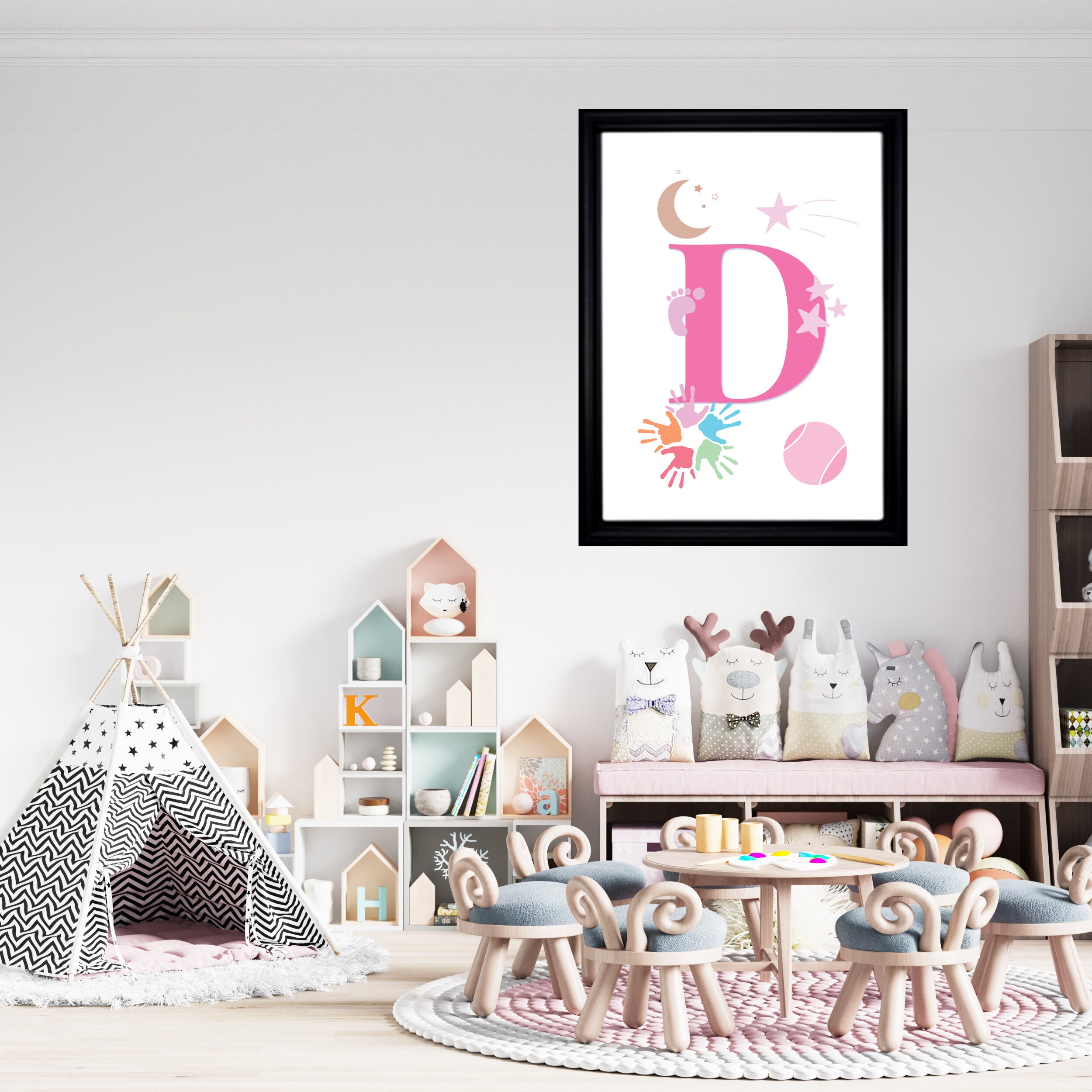 Printable Letter, Letter Sign, Letter D, Letters Poster, Girls Bedroom ...