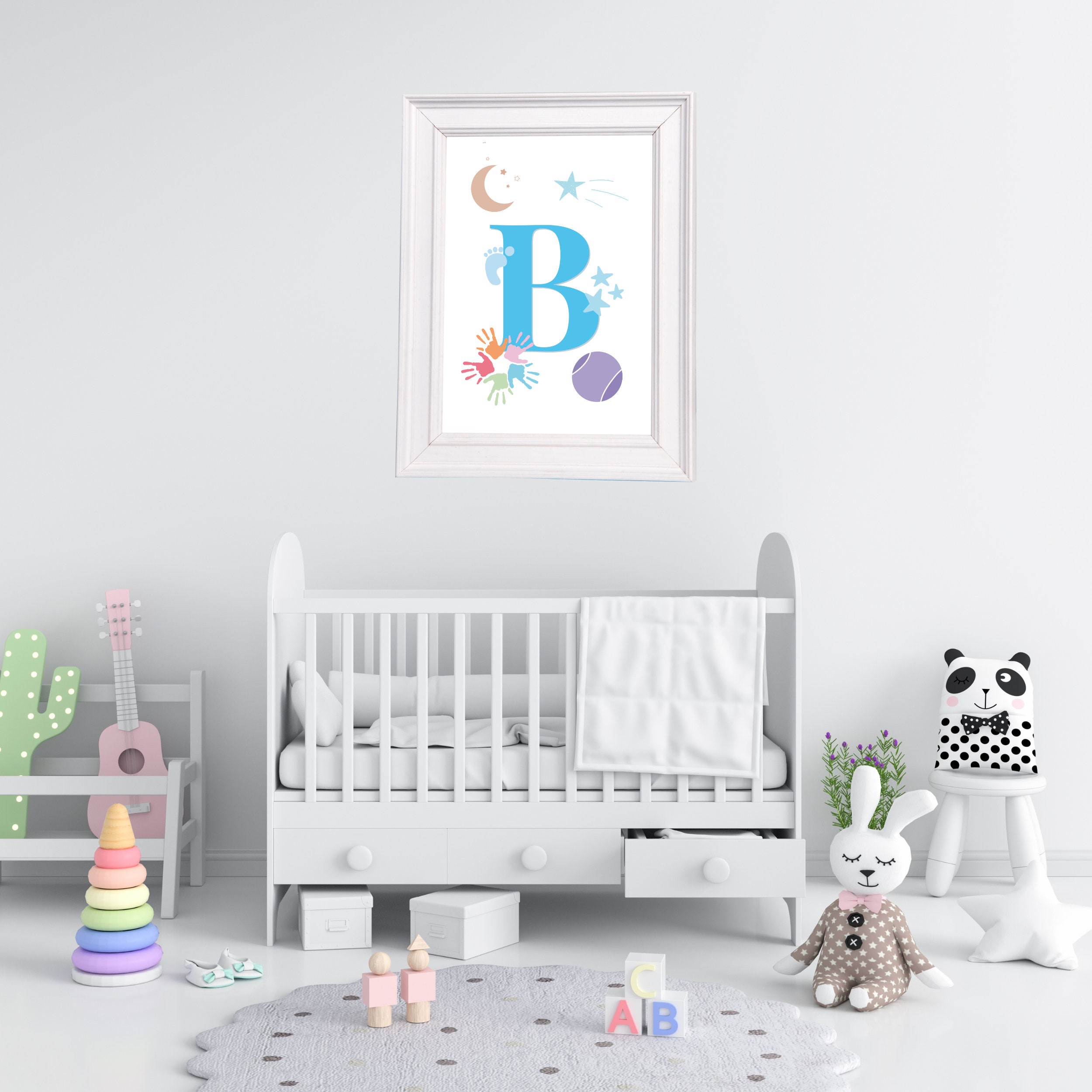 Printable Letter, Letter Sign, Letter B, BABY BOY GIFT, Letters Poster ...
