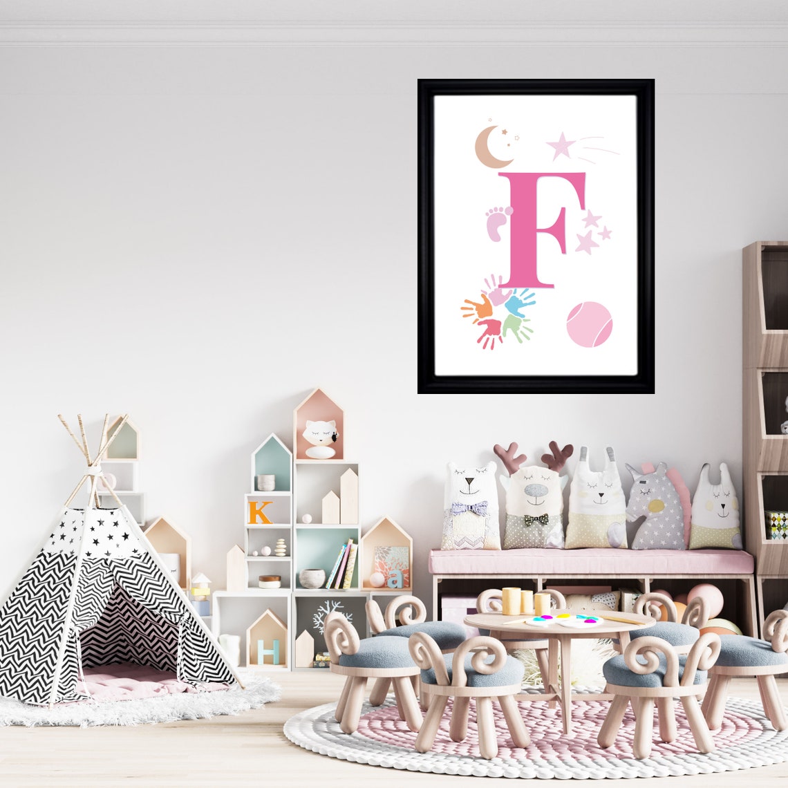 Printable Letter, Letter Sign, Letter F, Wall Art, Letters Poster ...