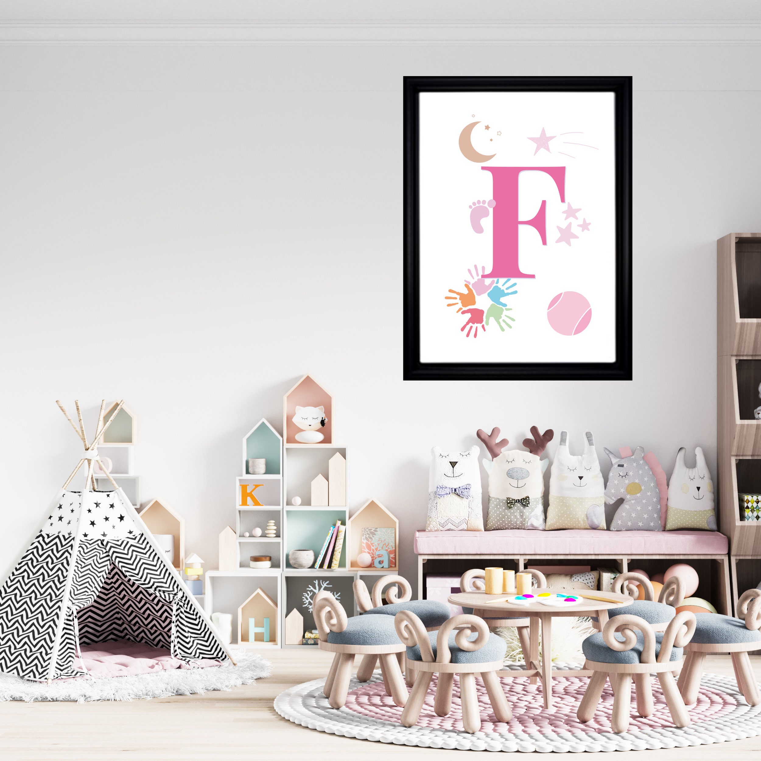 Printable Letter, Letter Sign, Letter F, Wall Art, Letters Poster ...