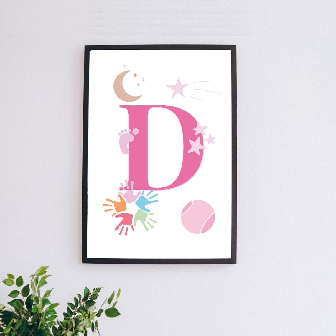 Printable Letter, Letter Sign, Letter D, Letters Poster, Girls Bedroom ...