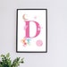 Printable Letter, Letter Sign, Letter D, Letters Poster, Girls Bedroom ...