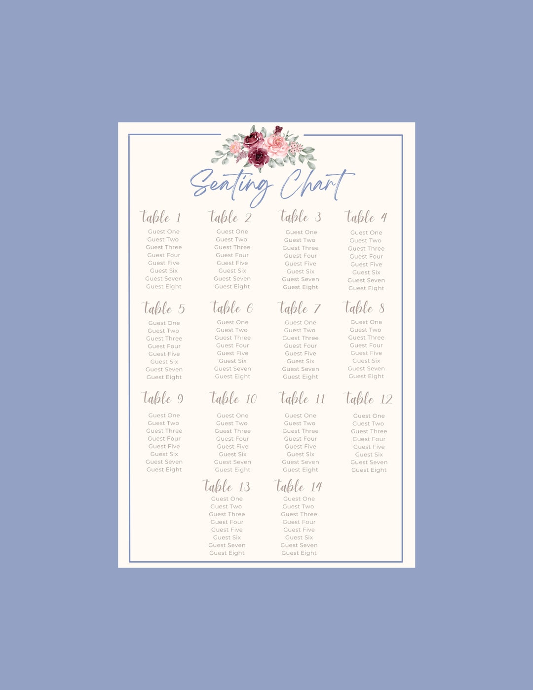 Custom Seating Charts for Wedding or Event - Etsy