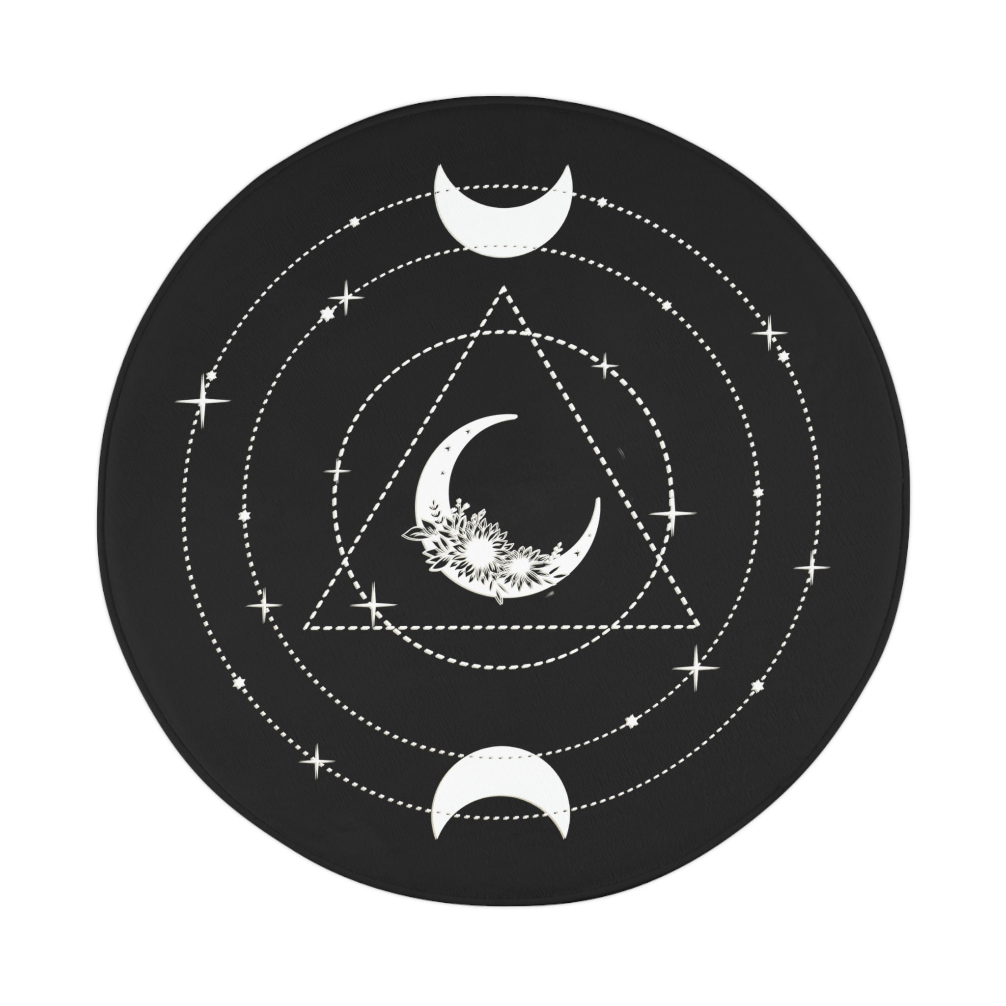 Moon Phase Bath Mat, Gold Moon Mat, Celestial Bath Mat, Celestial Moon ...