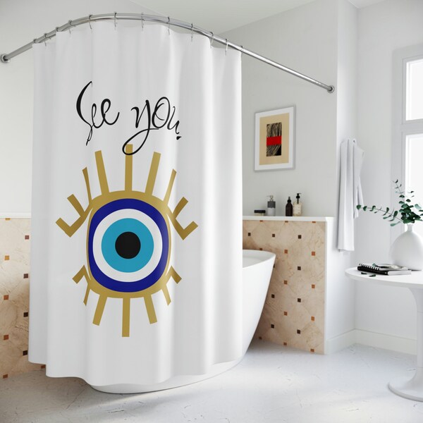 Evil Eye Shower Curtain - Etsy