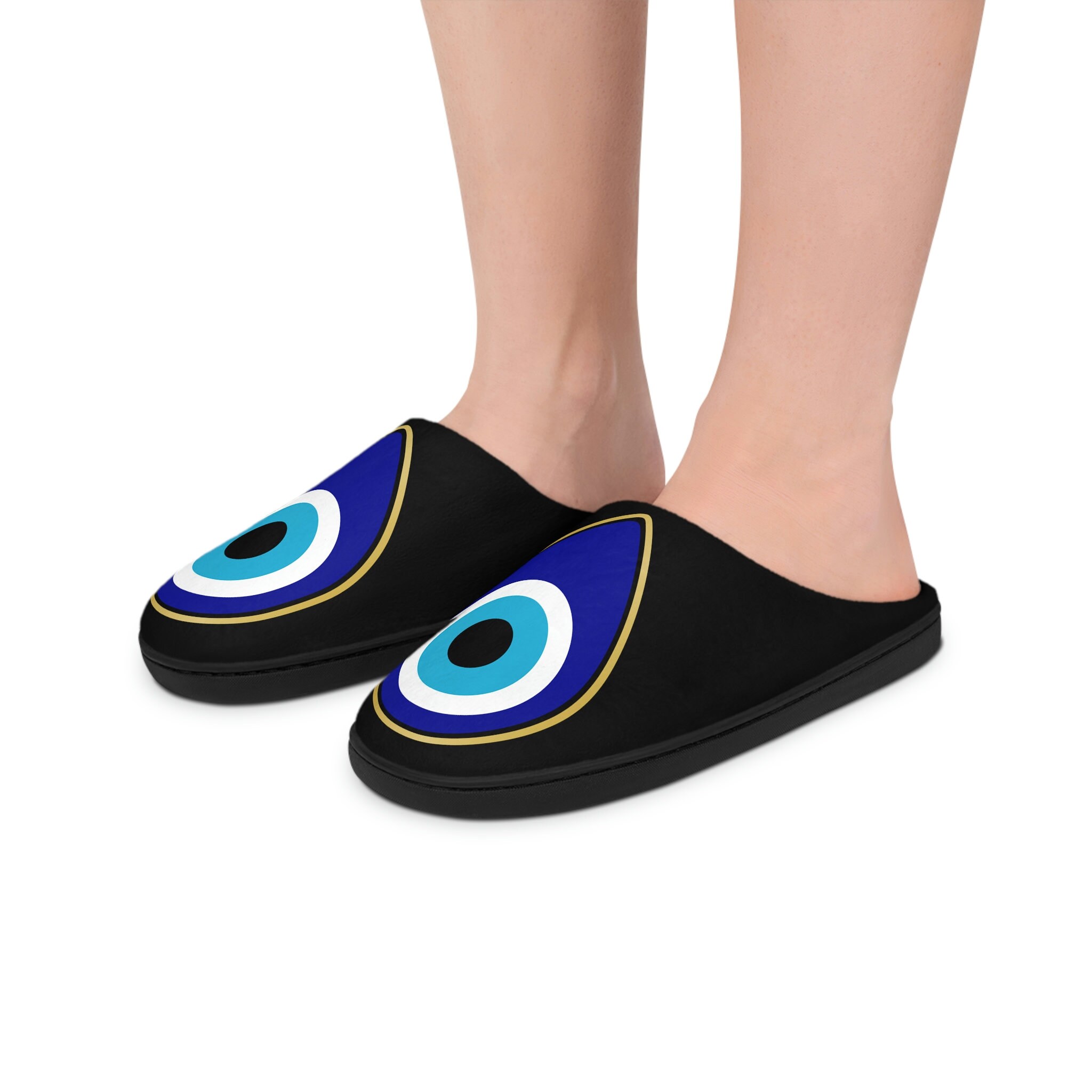 Evil Eye Slippers, Easy Slide Slippers, Winter Slippers, Feel Good ...