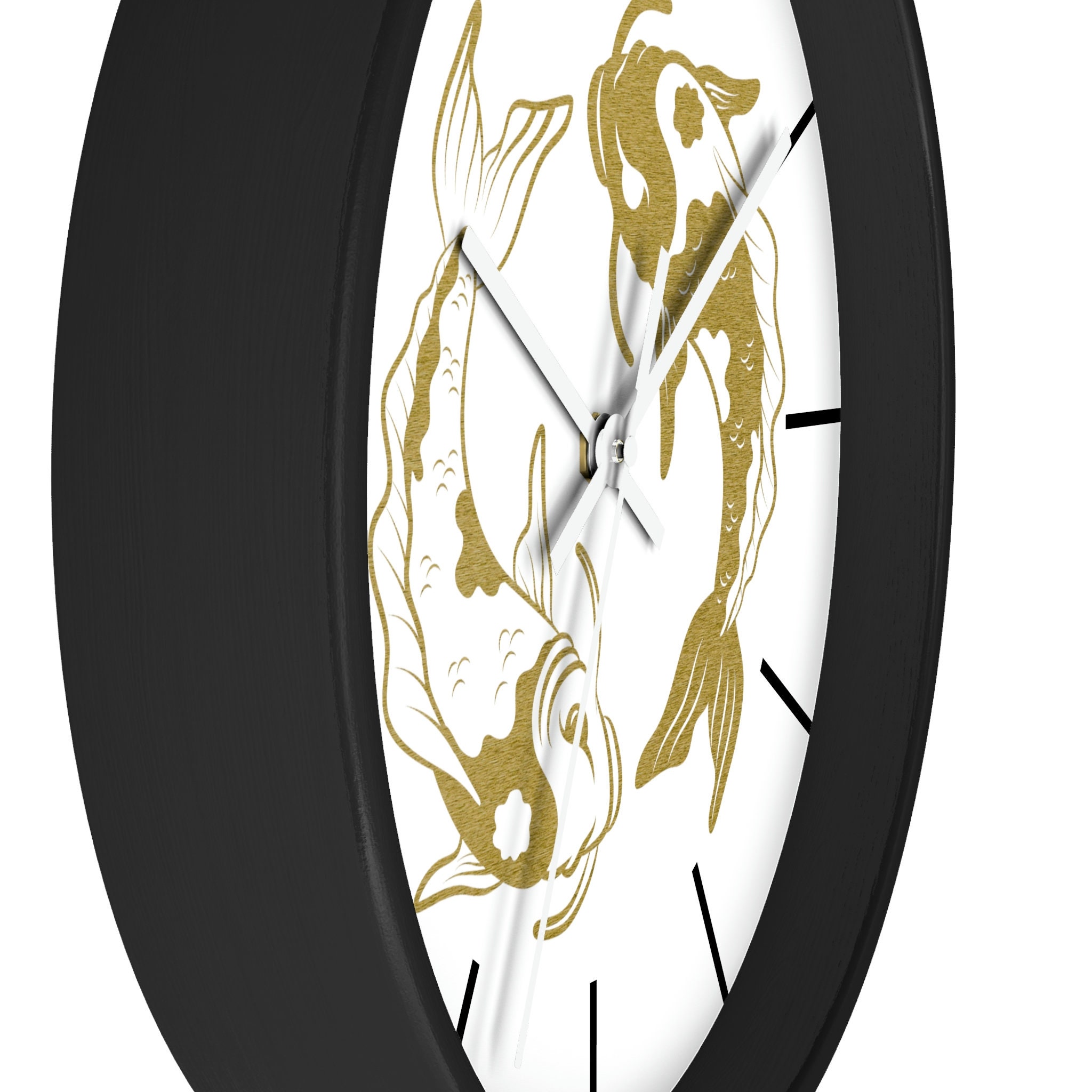Koi Fish Wall Clock, Gold Koi Clock, Ying Yang Clock, Balancing ...