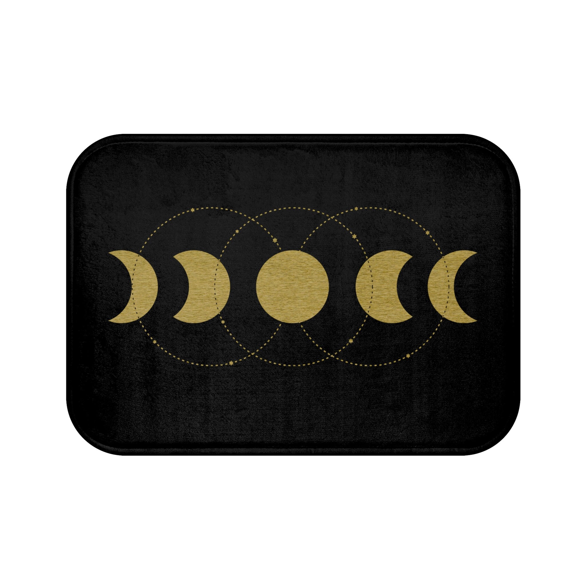 Moon Phase Bath Mat, Gold Moon Mat, Celestial Bath Mat, Celestial Moon ...