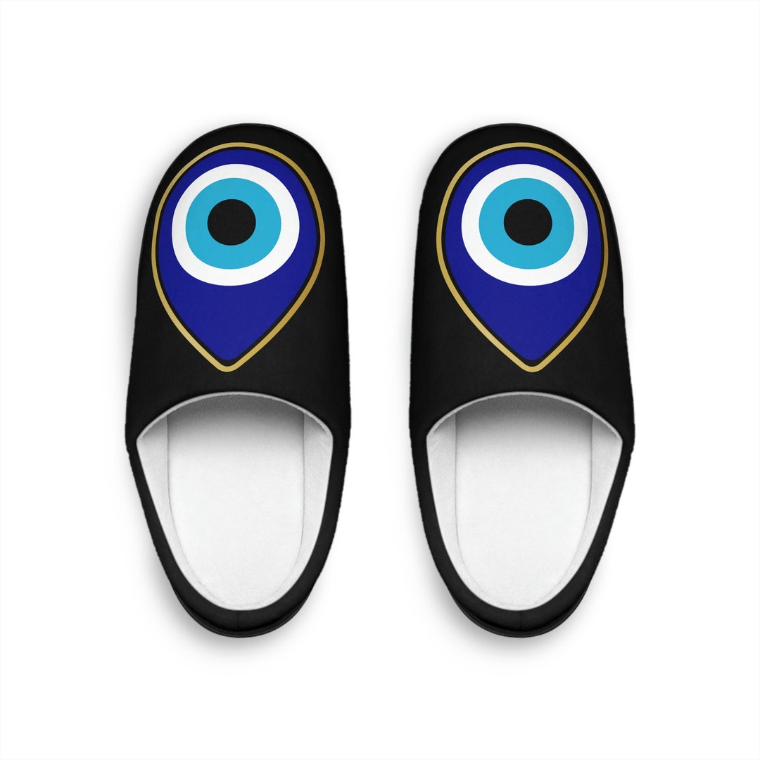 Evil Eye Slippers, Easy Slide Slippers, Winter Slippers, Feel Good ...