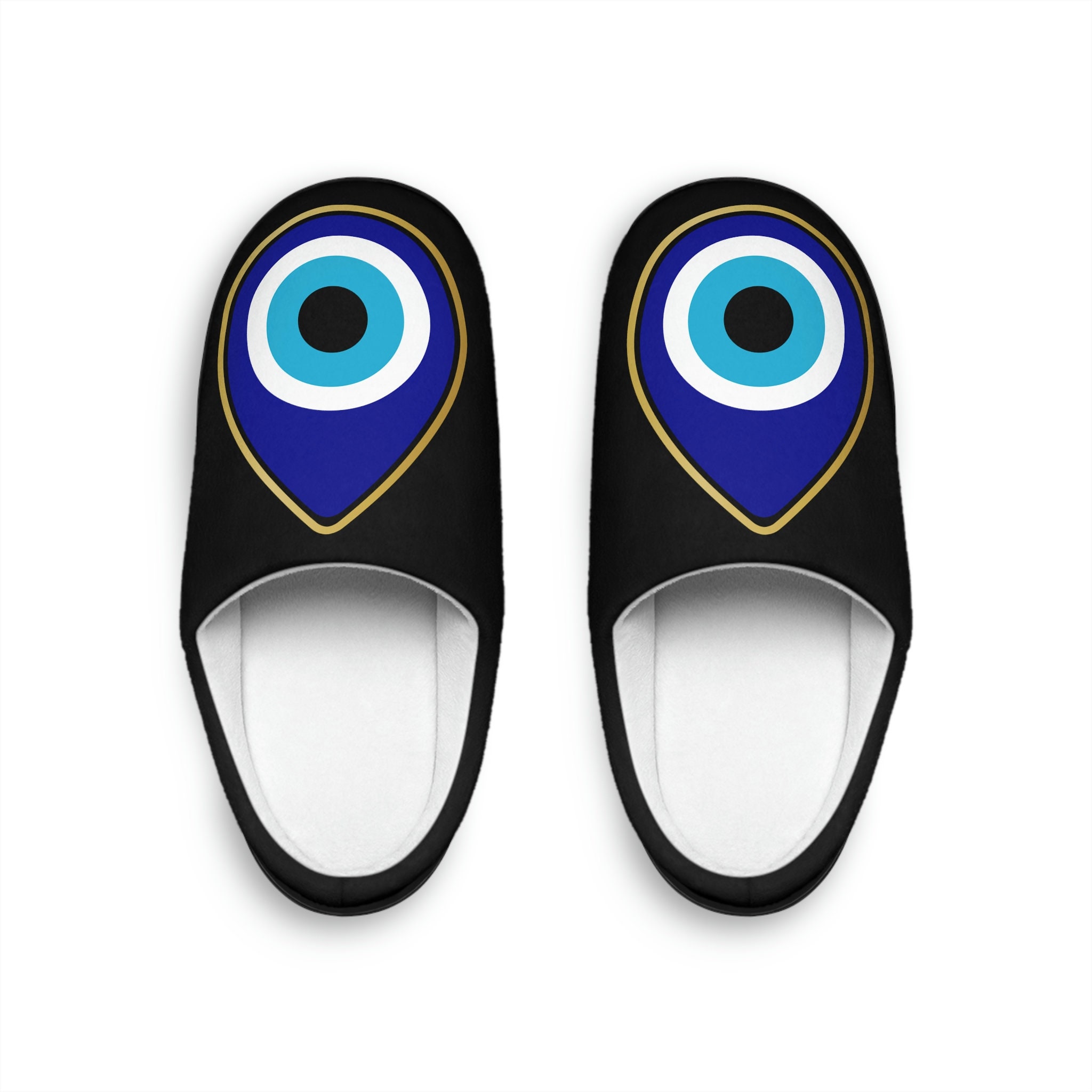Evil Eye Slippers, Easy Slide Slippers, Winter Slippers, Feel Good ...