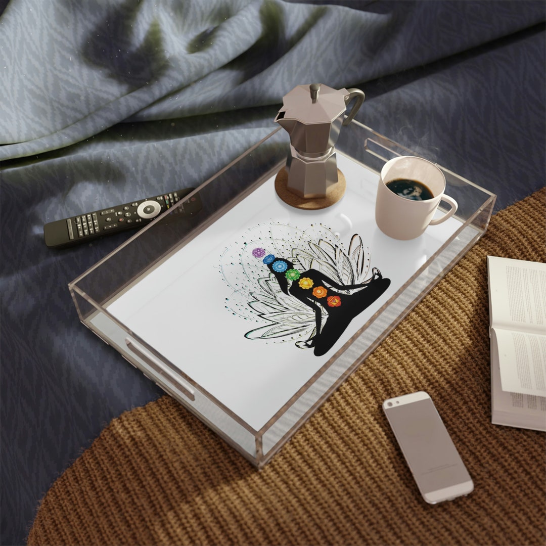 Chakra Serving Tray, Mandala Serving Tray, Rainbow Chakra Tray, Lotus ...