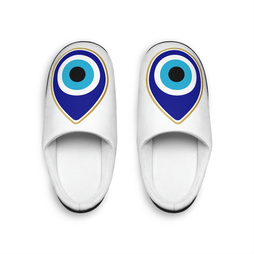 Evil Eye Slippers, Easy Slide Slippers, Winter Slippers, Feel Good ...