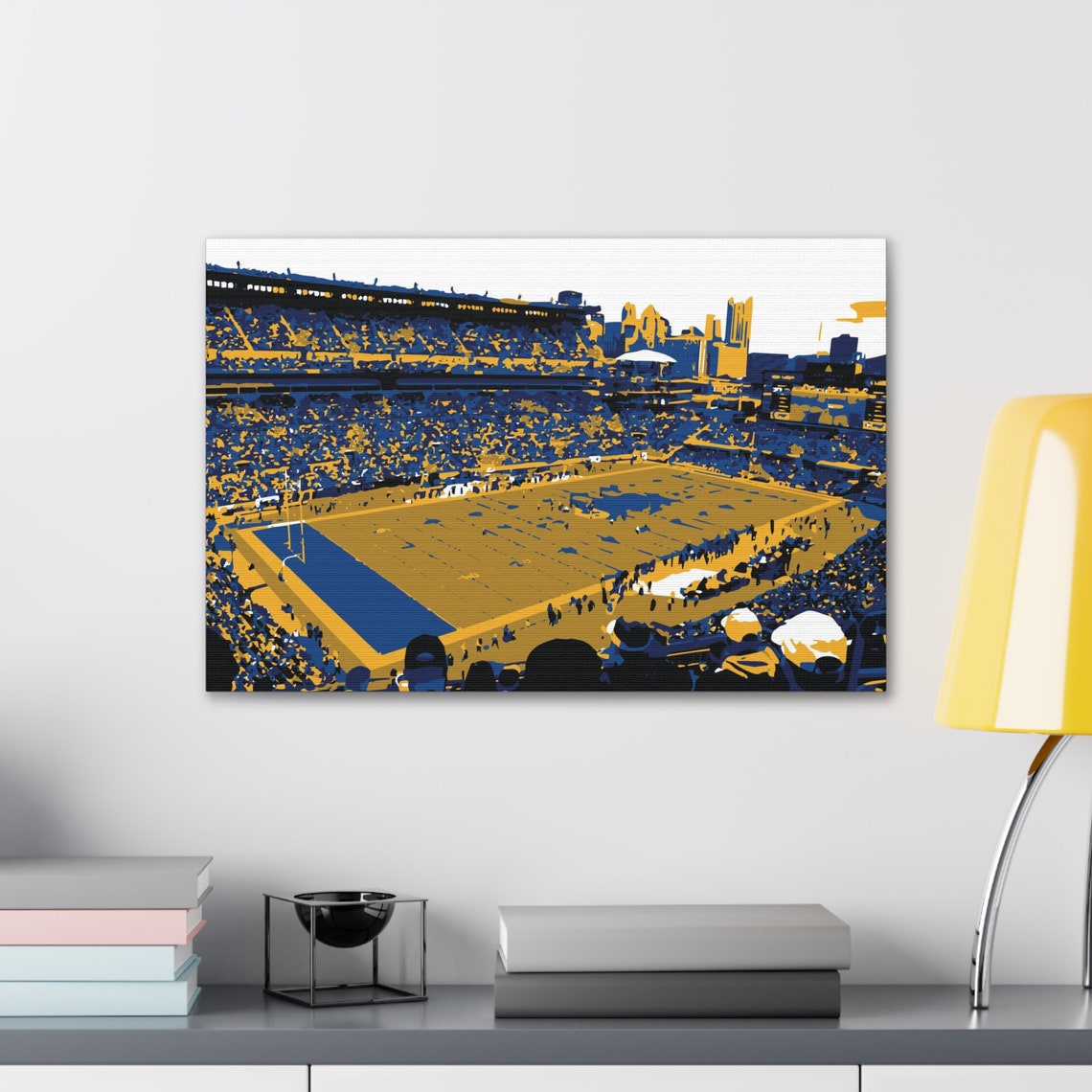 Pittsburgh University Acisure Football Stadium Canvas Abstract Art ...