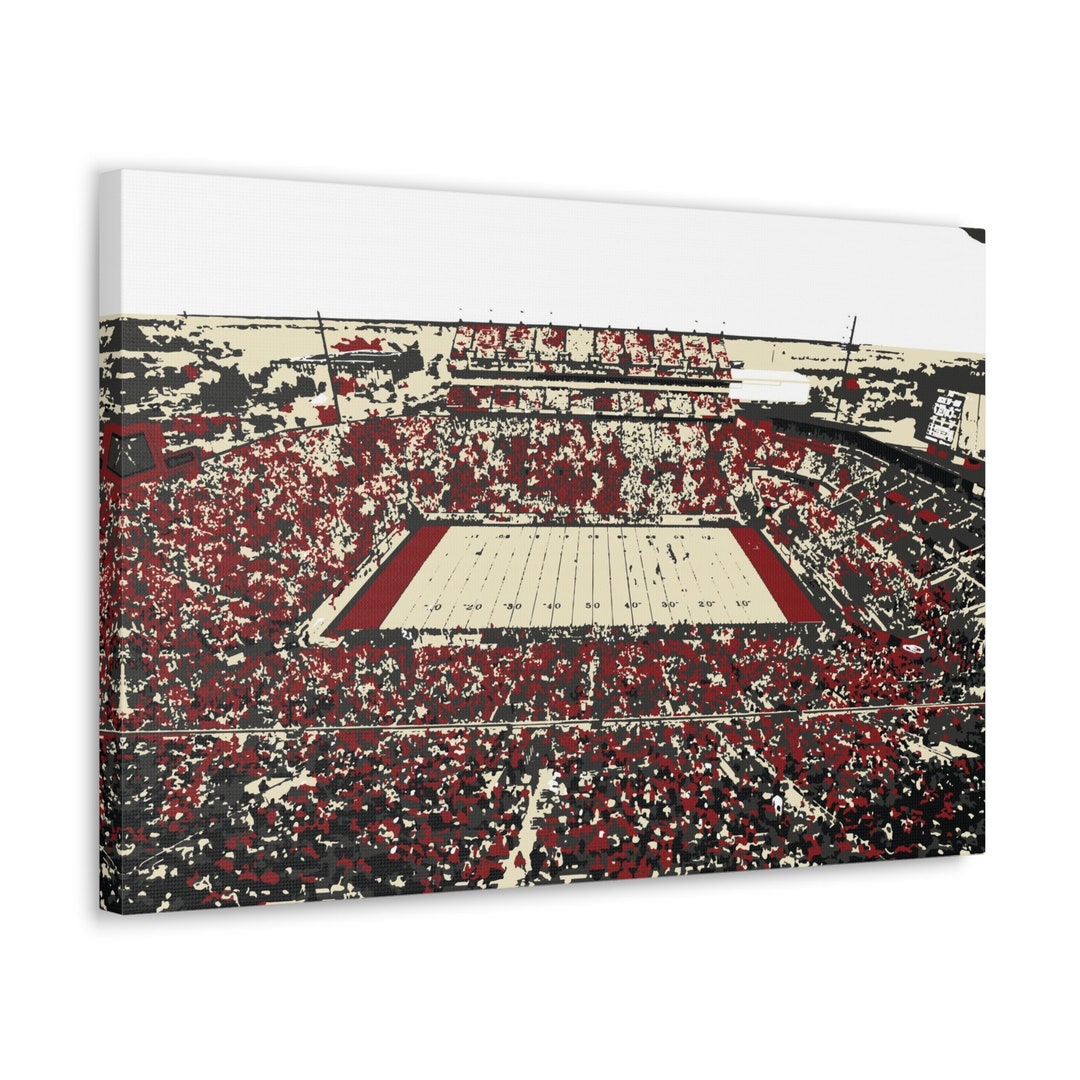 University of Oklahoma Memorial Football Stadium Canvas Abstract Art ...