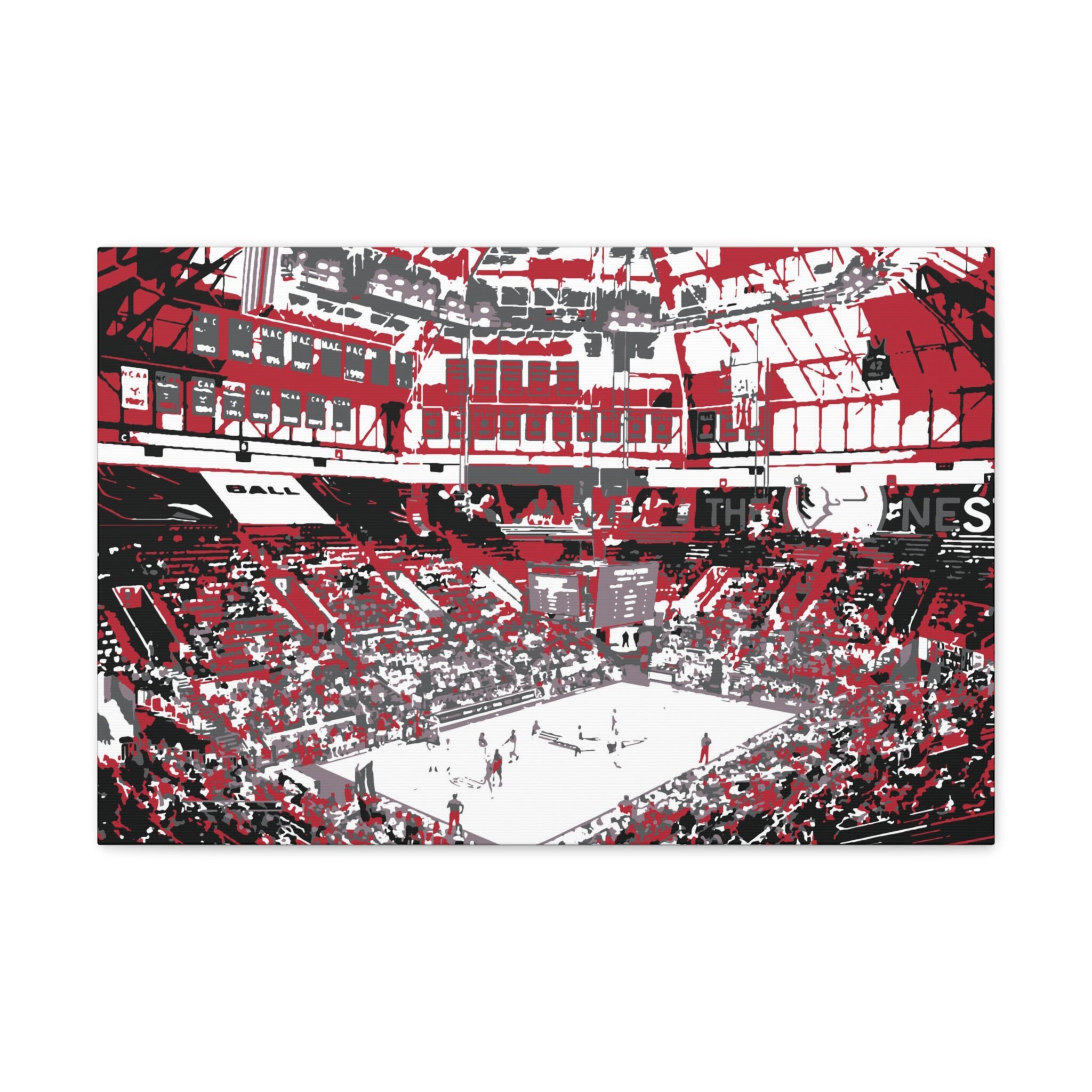 Ball State University Worthen Arena Basketball Stadium Canvas Abstract ...