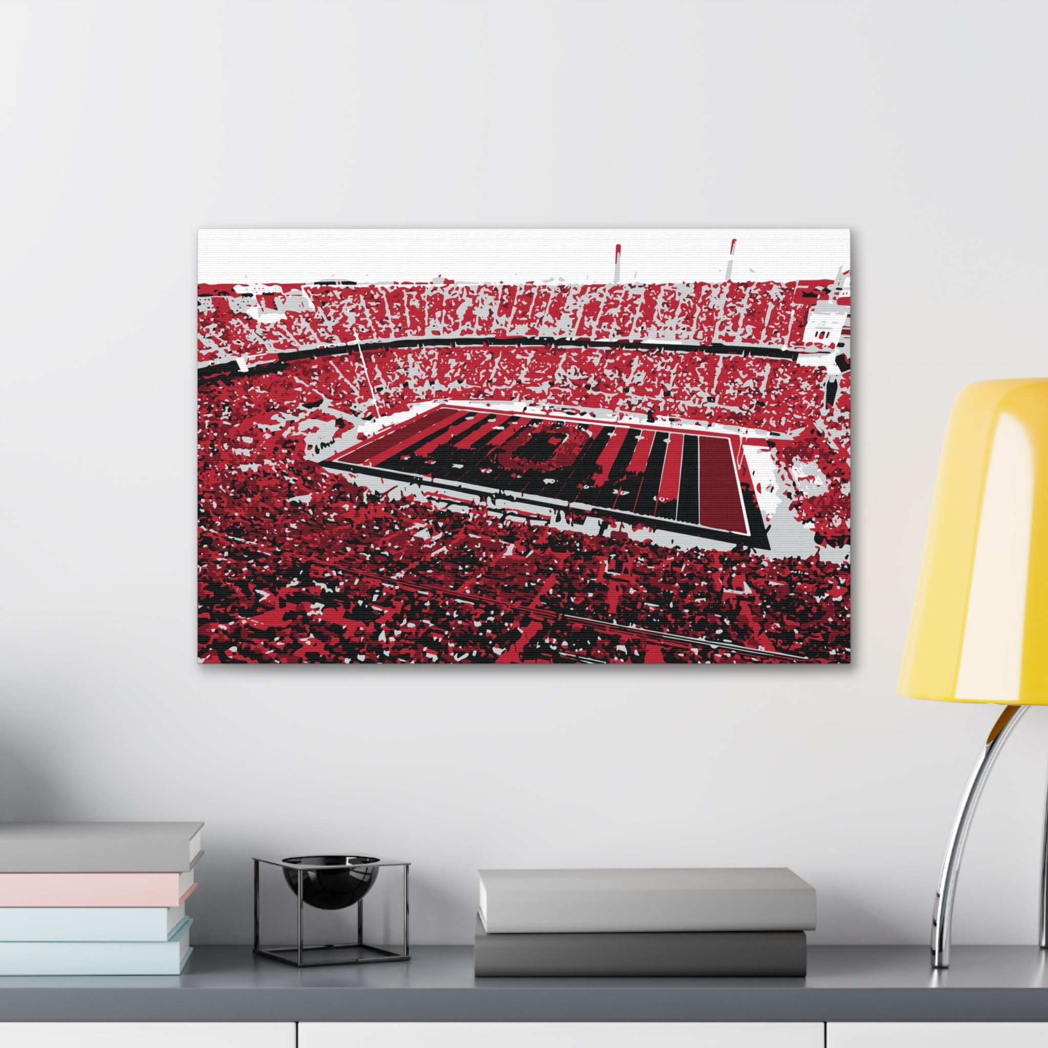 The Ohio State University Ohio Football Stadium Canvas Abstract Art ...