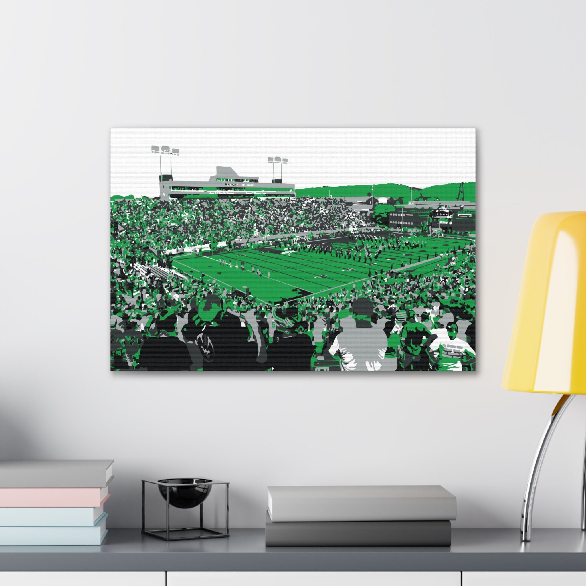 Marshall University Joan Edwards Football Stadium Canvas Abstract Art ...