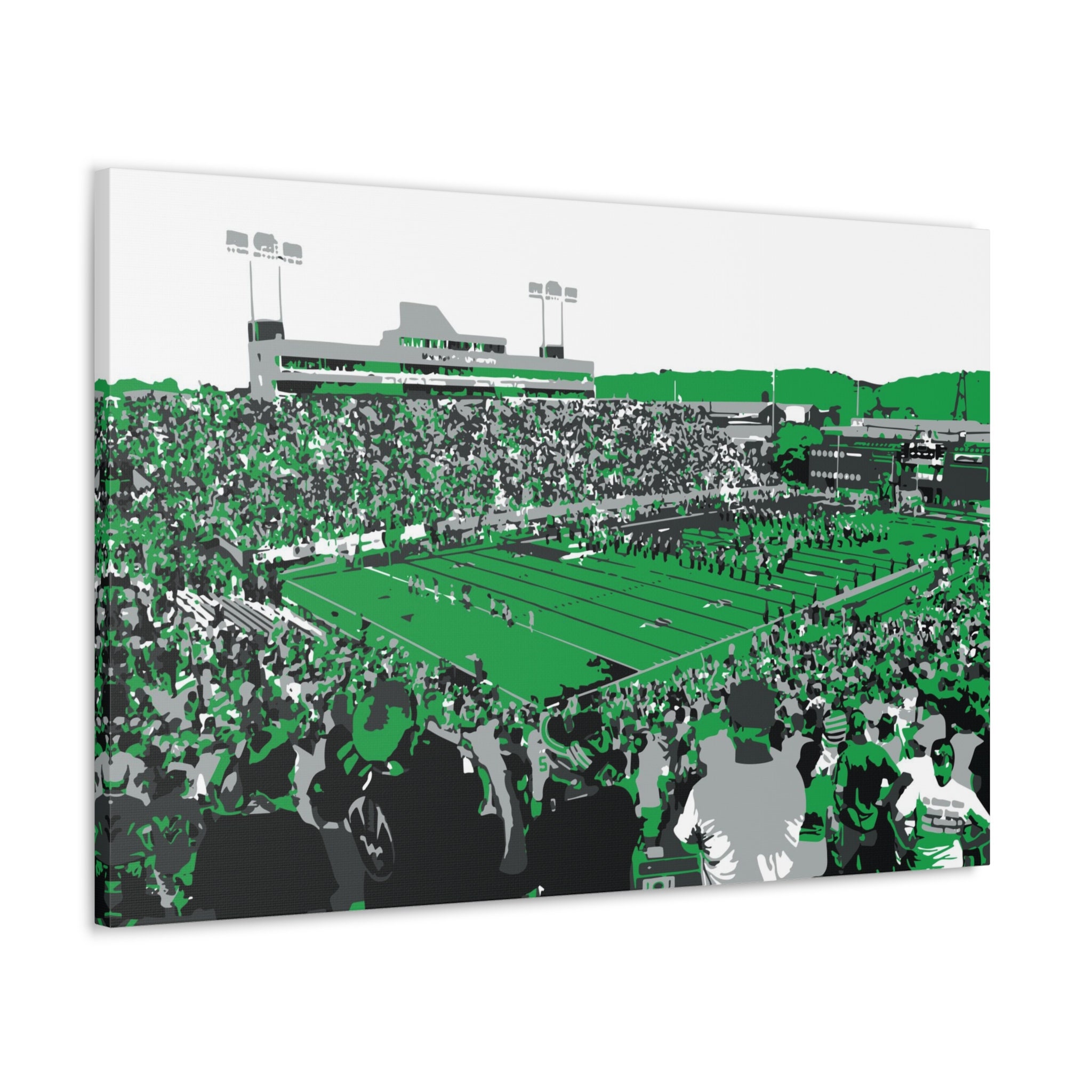 Marshall University Joan Edwards Football Stadium Canvas Abstract Art ...