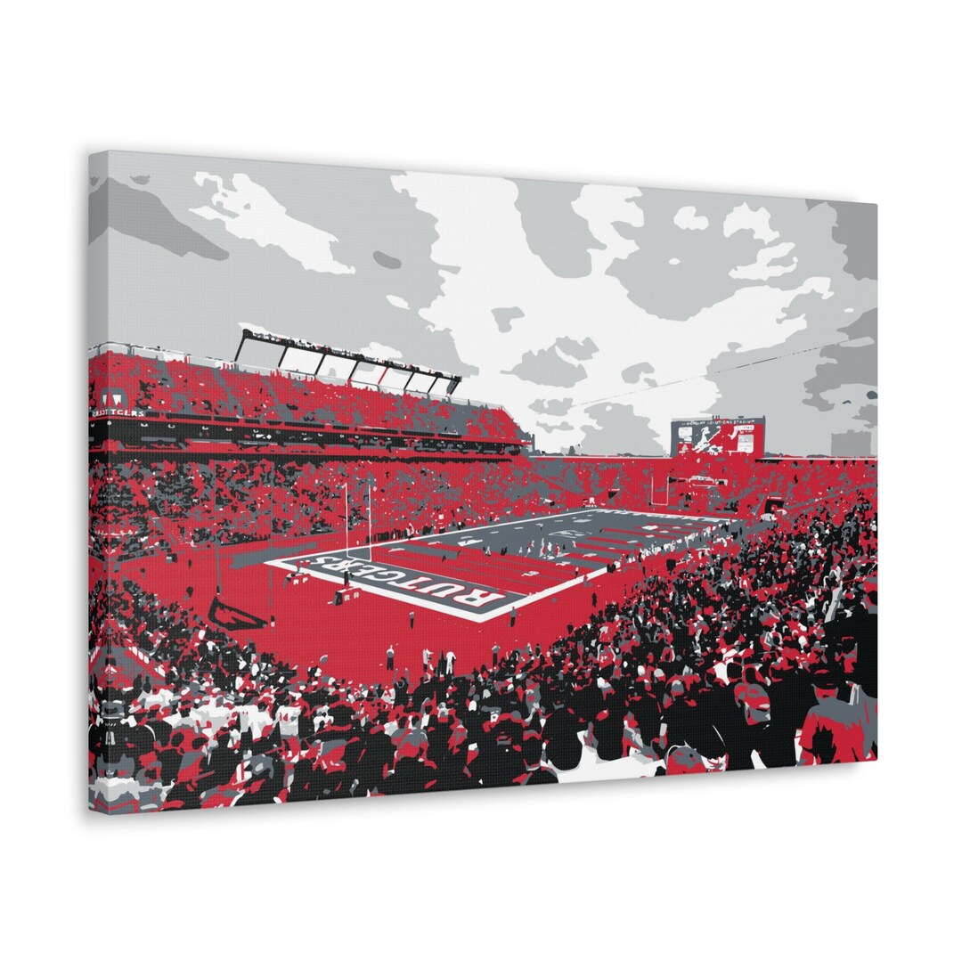 Rutgers University SHI Football Stadium Canvas Abstract Art - Etsy