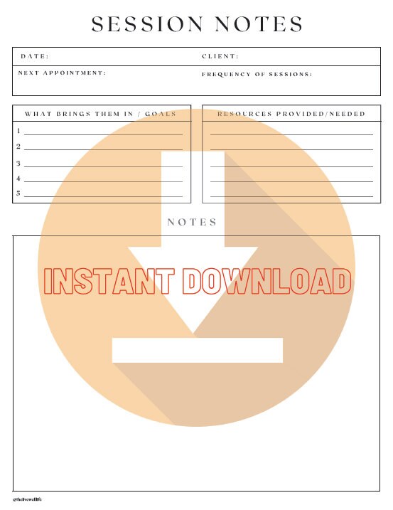 Session Note Trio INSTANT DOWNLOAD - Etsy