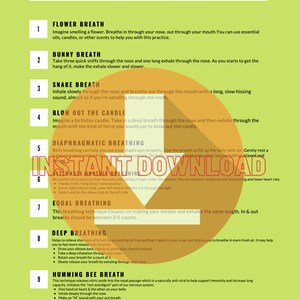 Breathing Techniques - INSTANT DOWNLOAD - Etsy