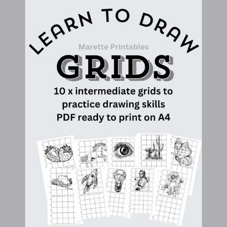 Learn to Draw Grids Intermediate - Etsy