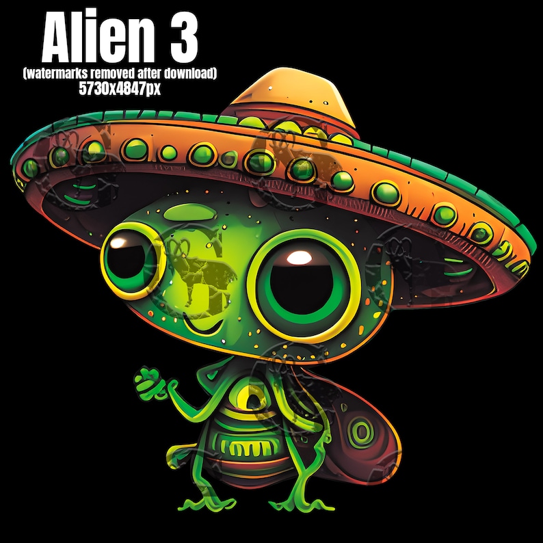 Cinco De Mayo Aliens SVG, Sombreros Svg, Sombrero Svg, 5 De Mayo SVG ...