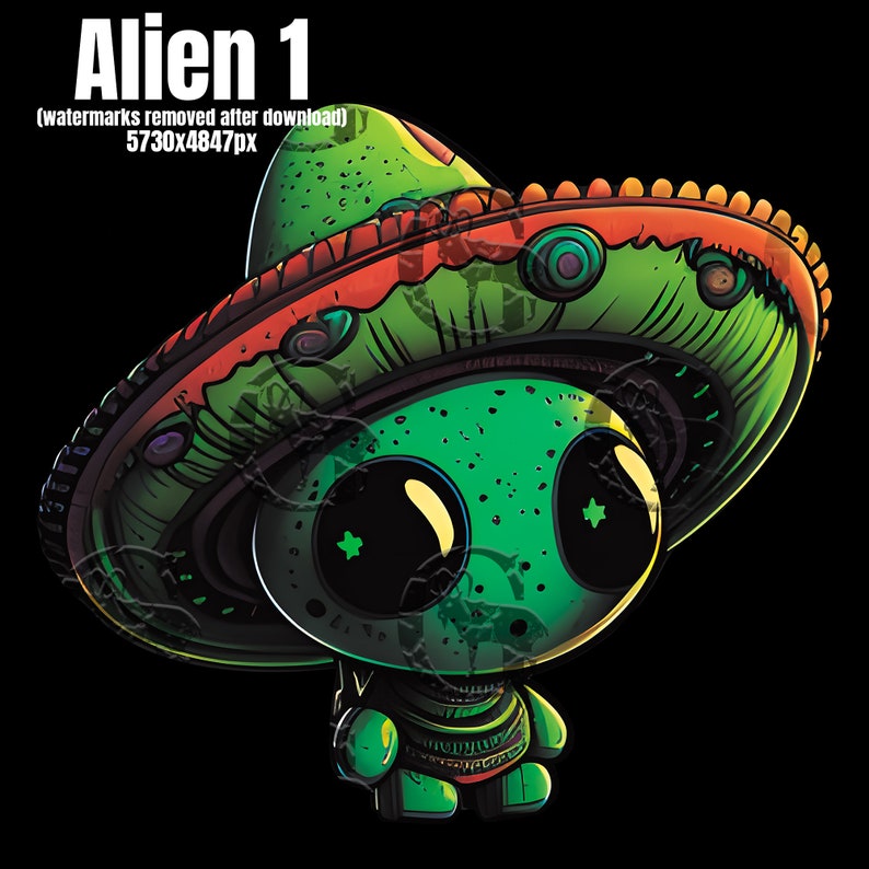 Cinco De Mayo Aliens SVG, Sombreros Svg, Sombrero Svg, 5 De Mayo SVG ...