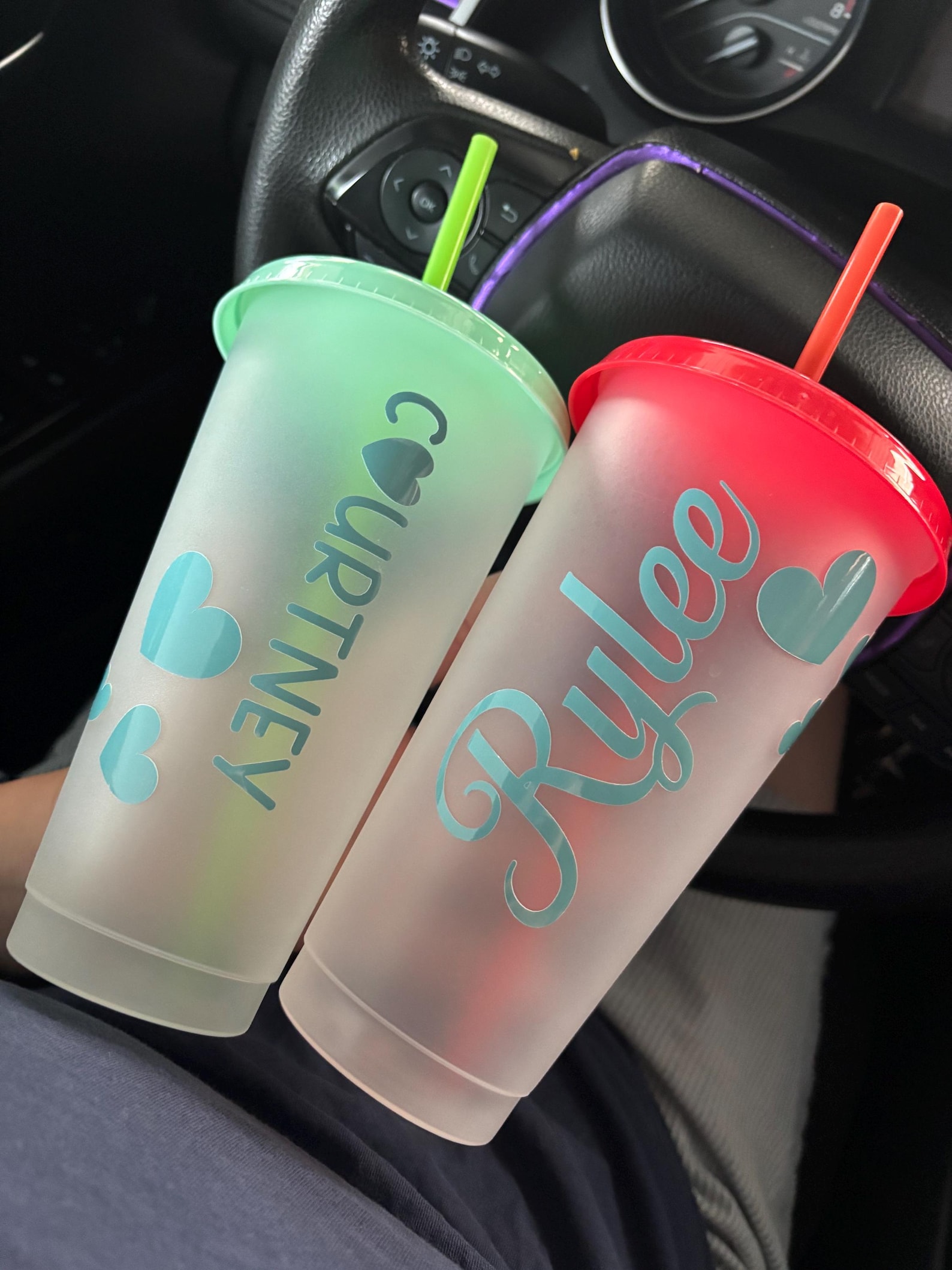 Personalized Vinyl Applied Cups - Custom Name Tumblers - Etsy
