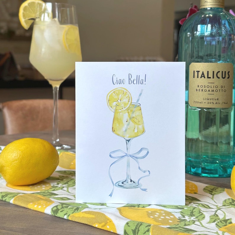 Personalized Limoncello Spritz Birthday Card: Zesty Celebration Note - Etsy