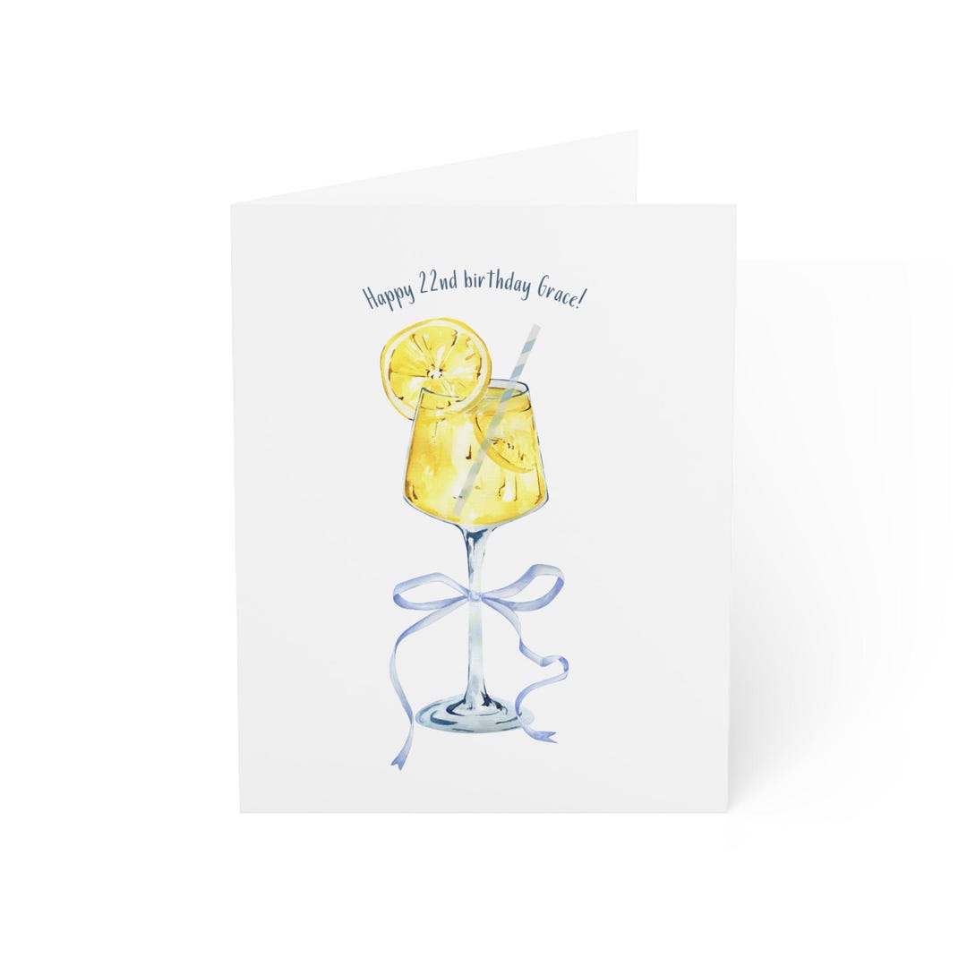 Personalized Limoncello Spritz Birthday Card: Zesty Celebration Note - Etsy